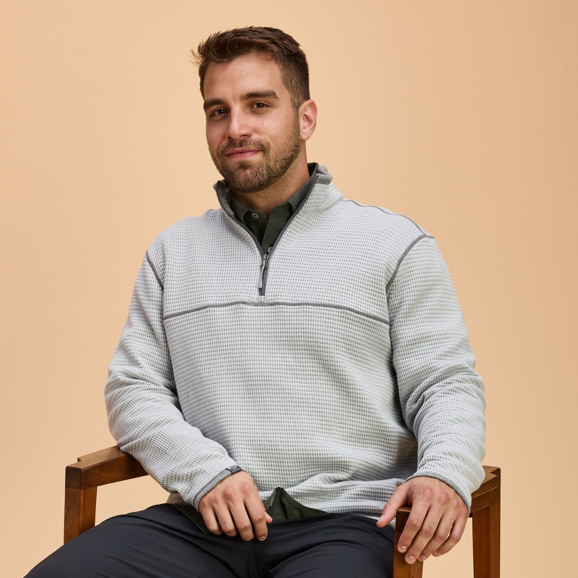 Men's Maverick Waffle Knit Quarter Zip | Storm Creek Distributor Site